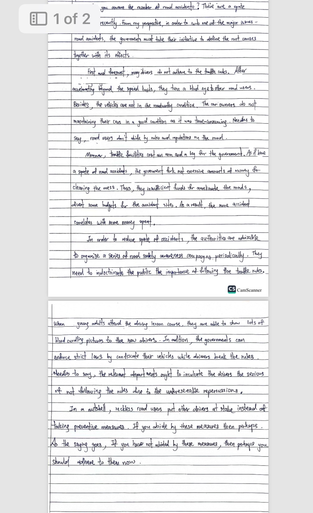 [Student’s Essay] Factual Essay | How to Reduce Road Accidents ...