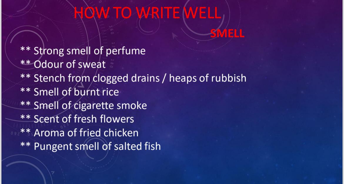 [Mastering English Writing] How to Write Well | Smell (Part 6 ...