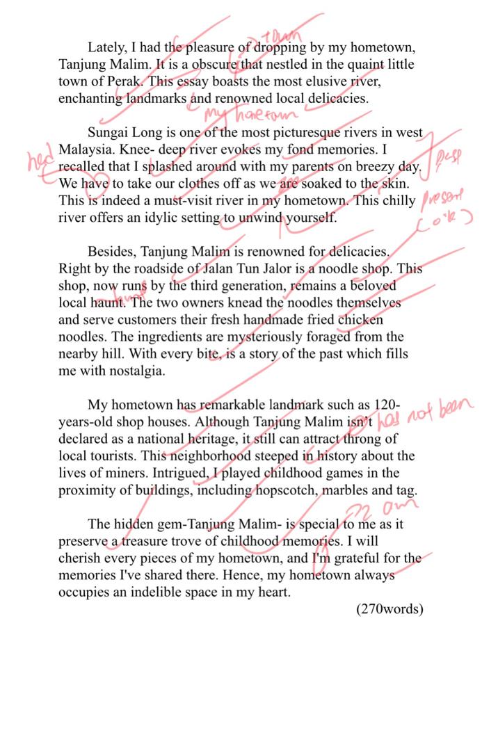 [Mastering English Writing ️] My Hometown Student's Masterpiece ...