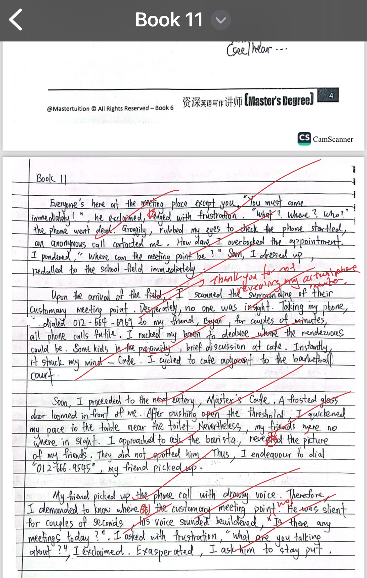 [Mastering English Writing ️] A Bizarre Phone Call | Student's ...